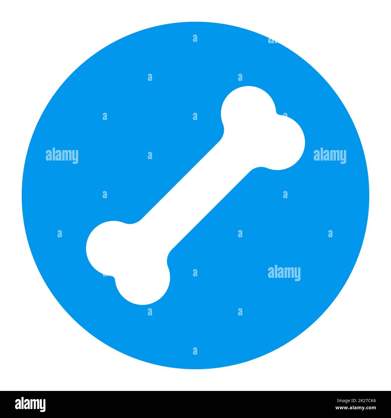 Dog bone vector icon. Pet animal sign Stock Photo - Alamy
