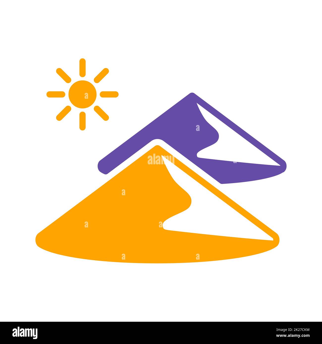 Sand dunes vector glyph icon. Nature sign Stock Photo - Alamy