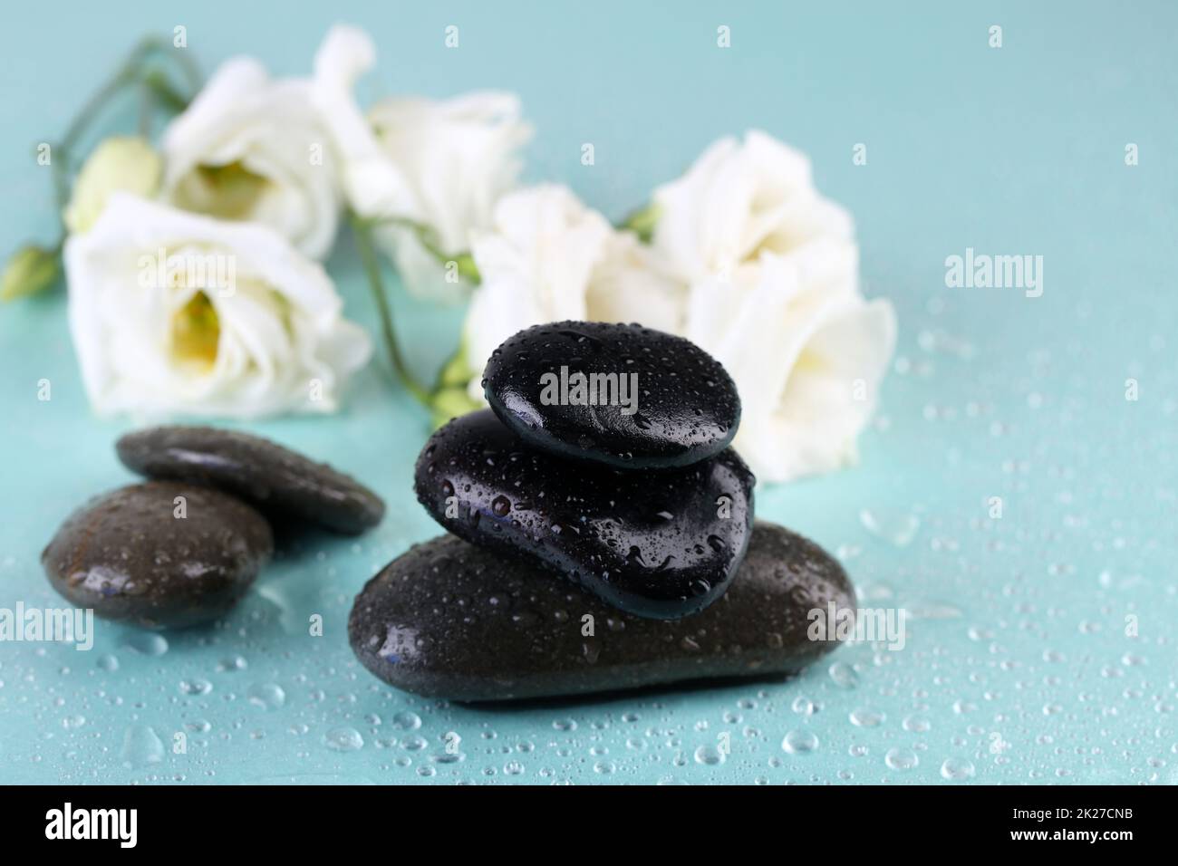 Hand-made soap and sea salt on grey bamboo mat Stock Photo - Alamy