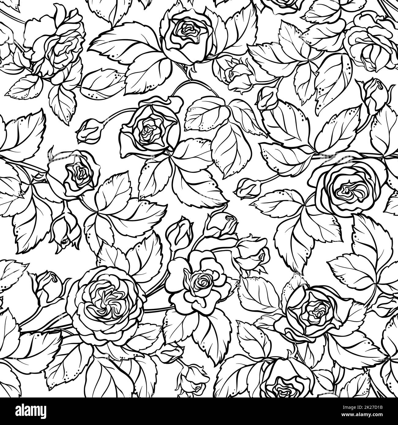 rose seamless pattern Stock Photo - Alamy