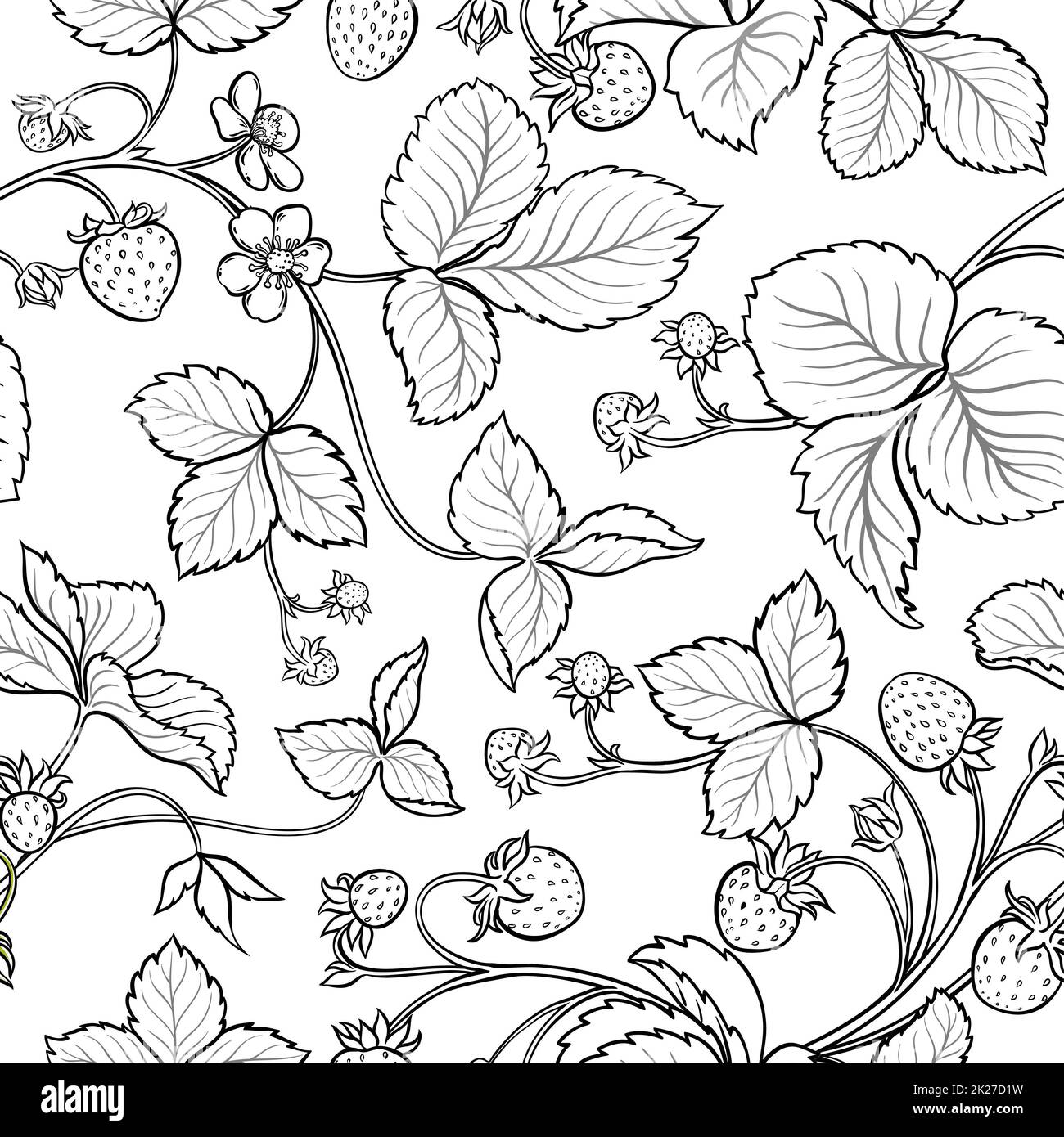 strawberry seamless pattern Stock Photo - Alamy