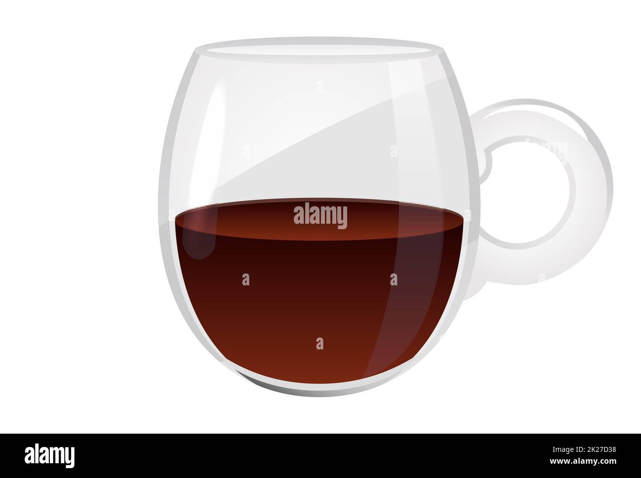 Realistic cooked freshly brewed coffee cup white background - Vector ...