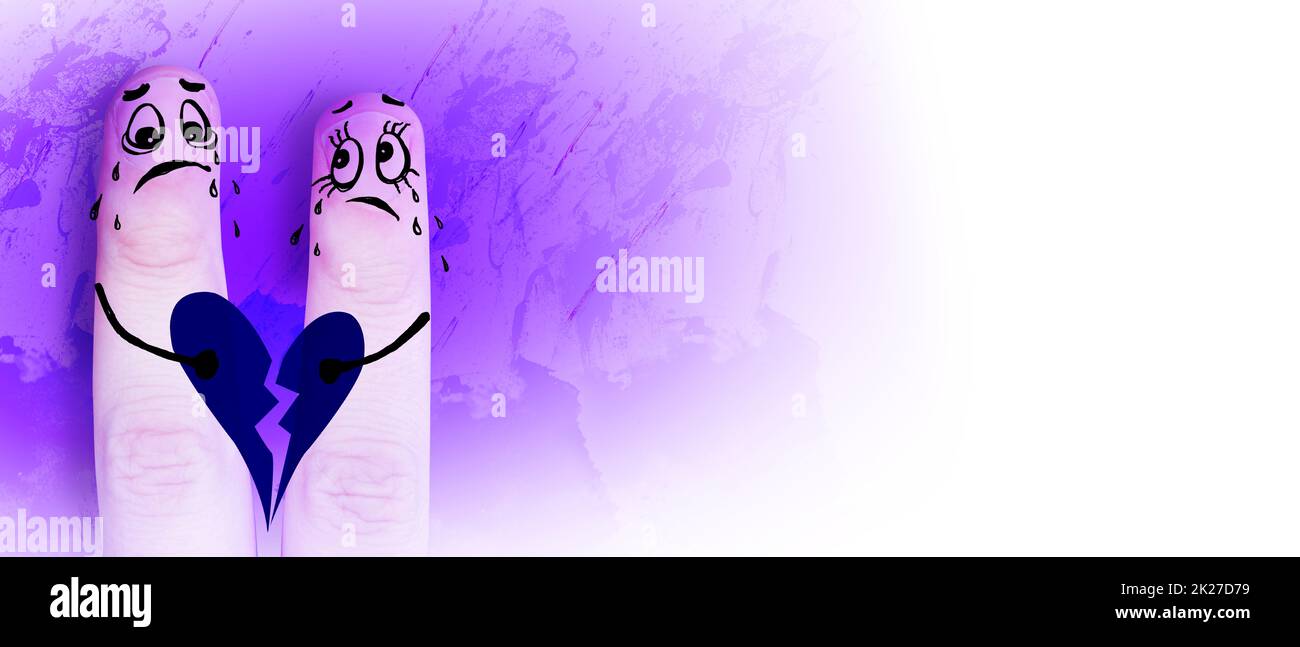 Broken heart, love and Valentines day concept. 3d Illustration Stock ...