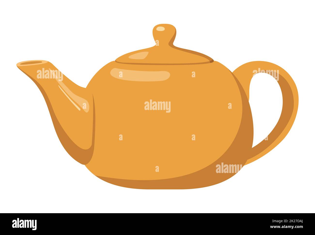 Realistic light teapot isolated on white background - Vector Stock ...