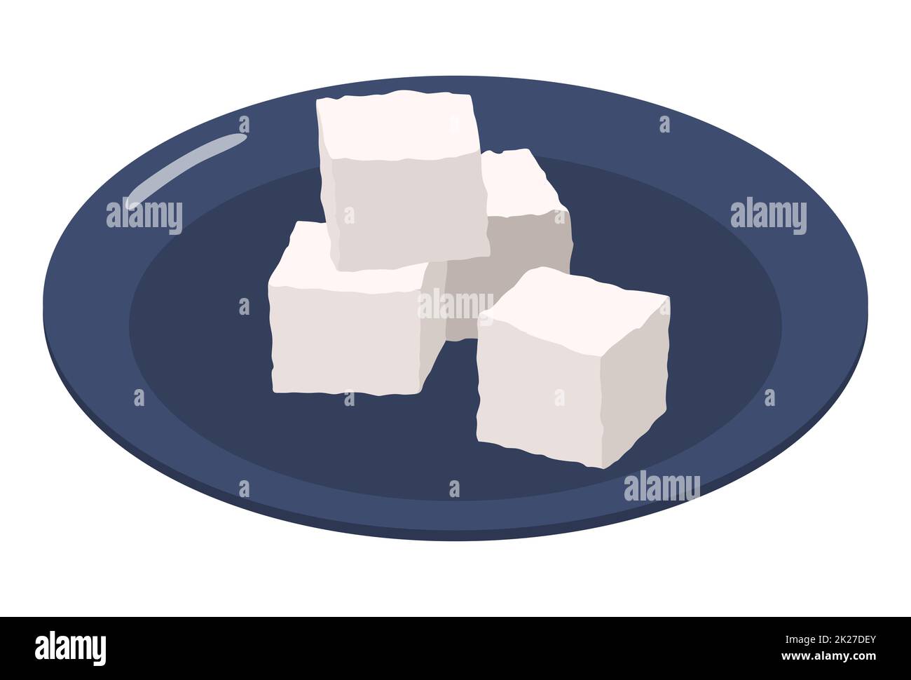 Realistic refined sugar on a white background - Vector Stock Photo - Alamy