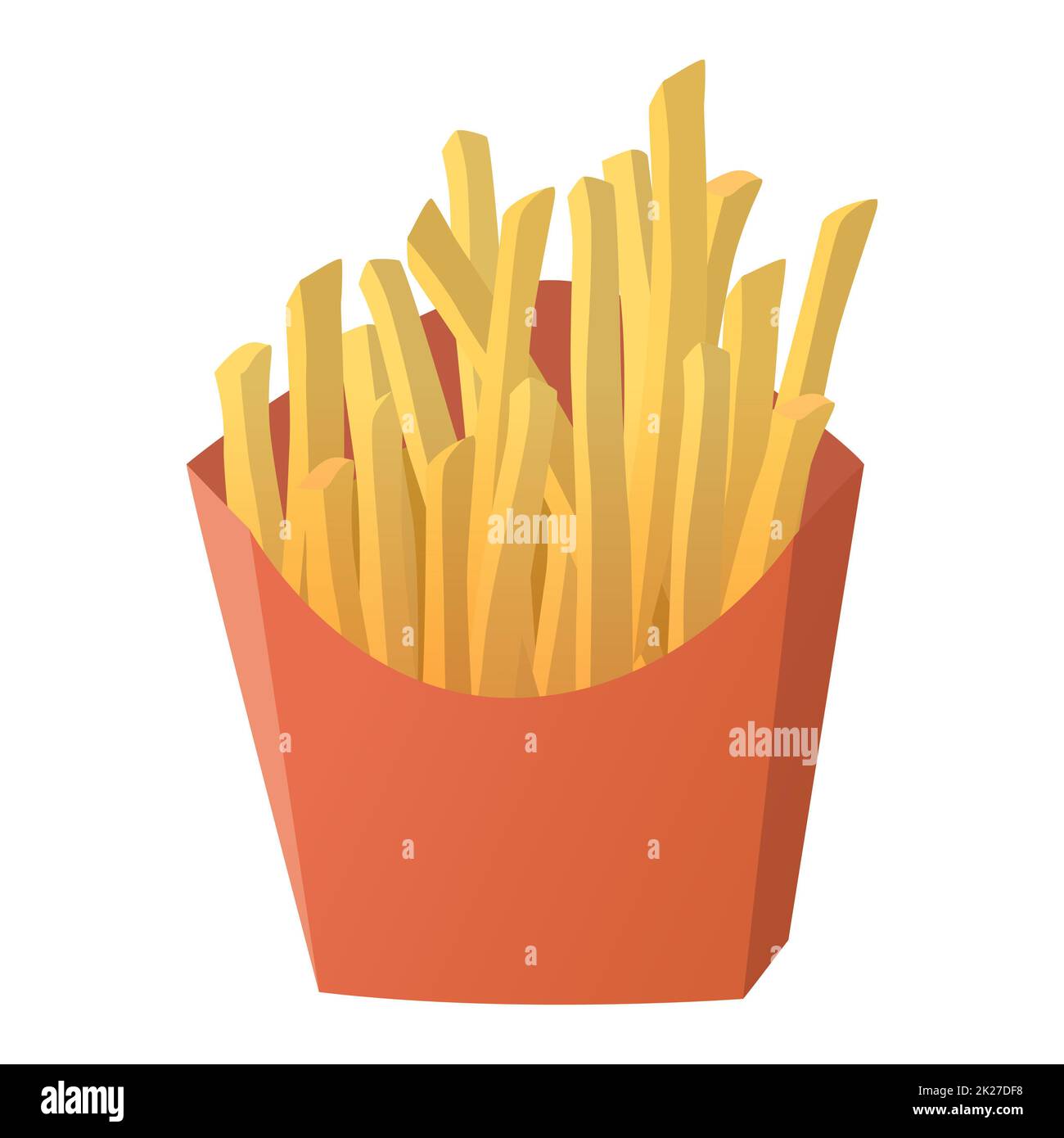 Realistic cooked fresh french fries white background - Vector Stock ...