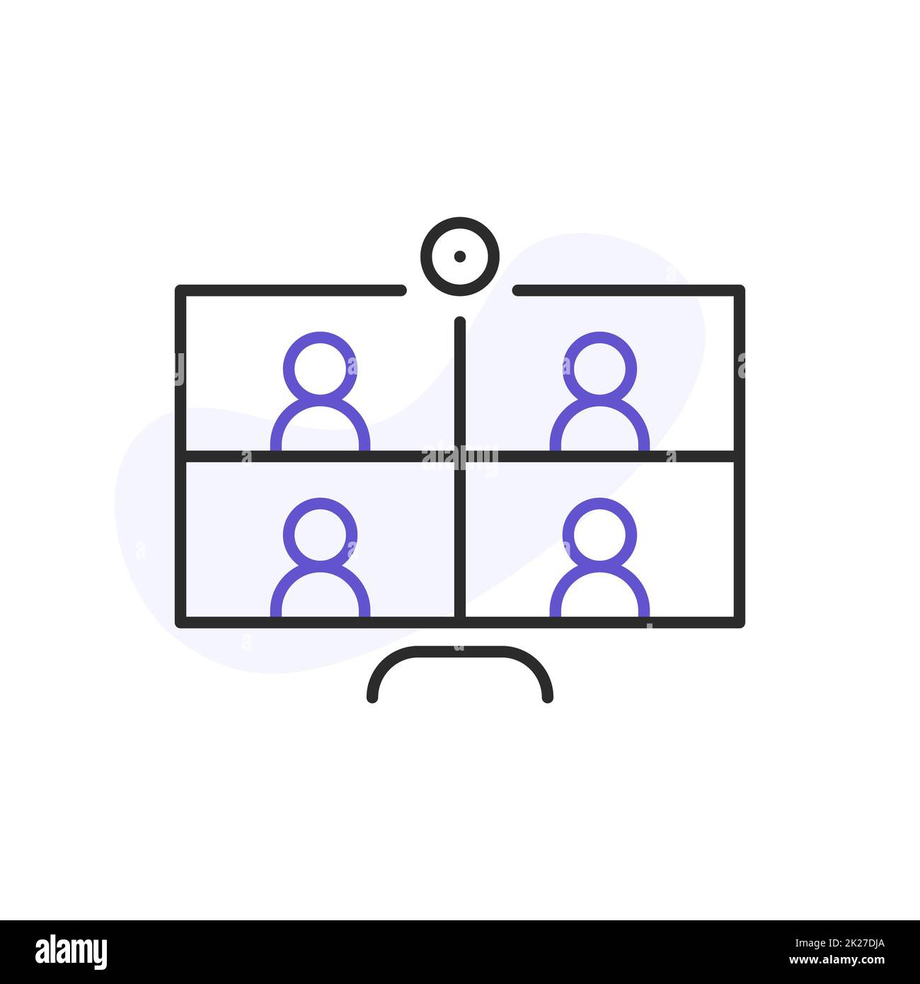 Virtual meeting web chat Cut Out Stock Images & Pictures - Alamy