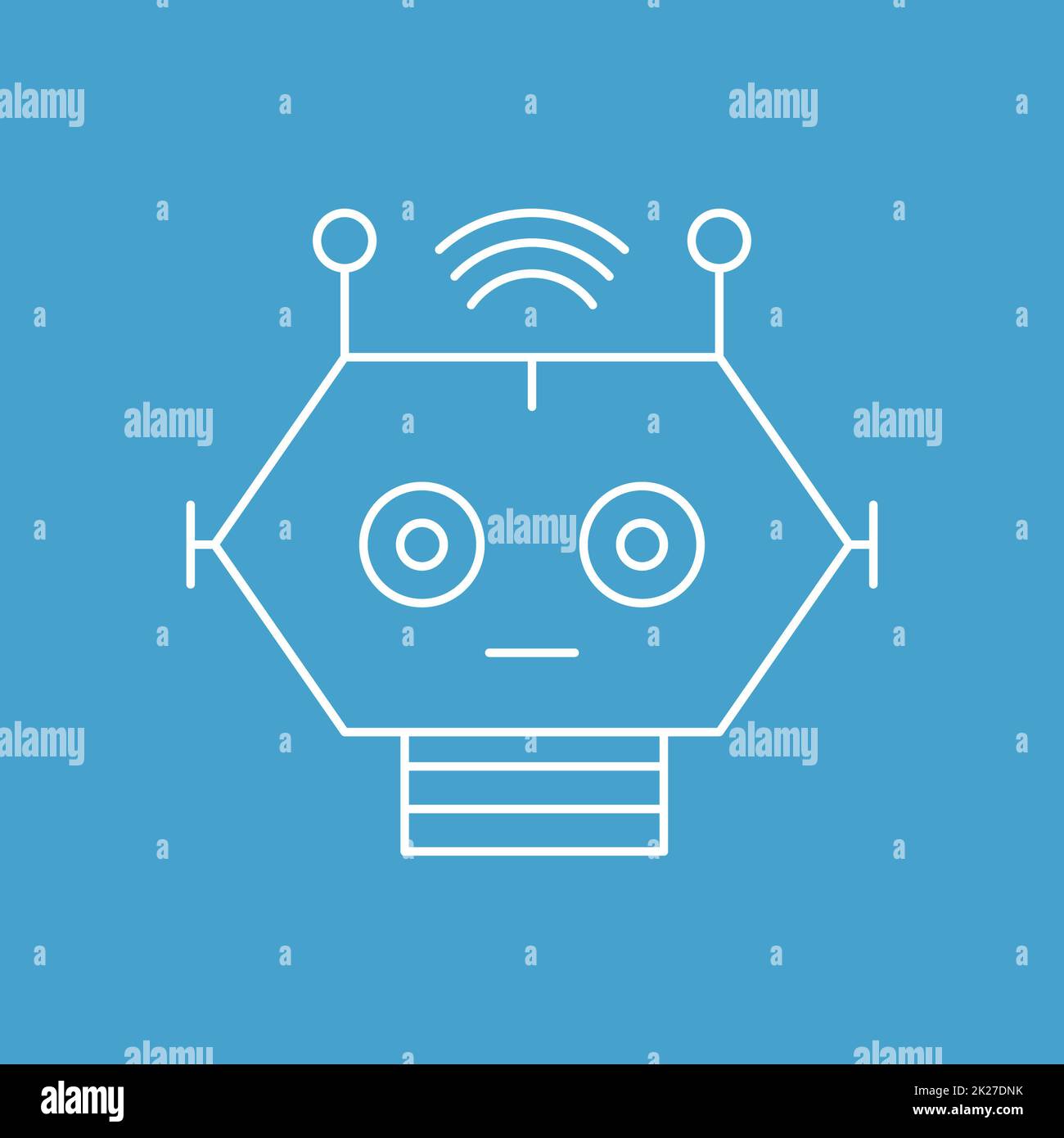Artificial intelligence and machine learning line icon Stock Photo - Alamy