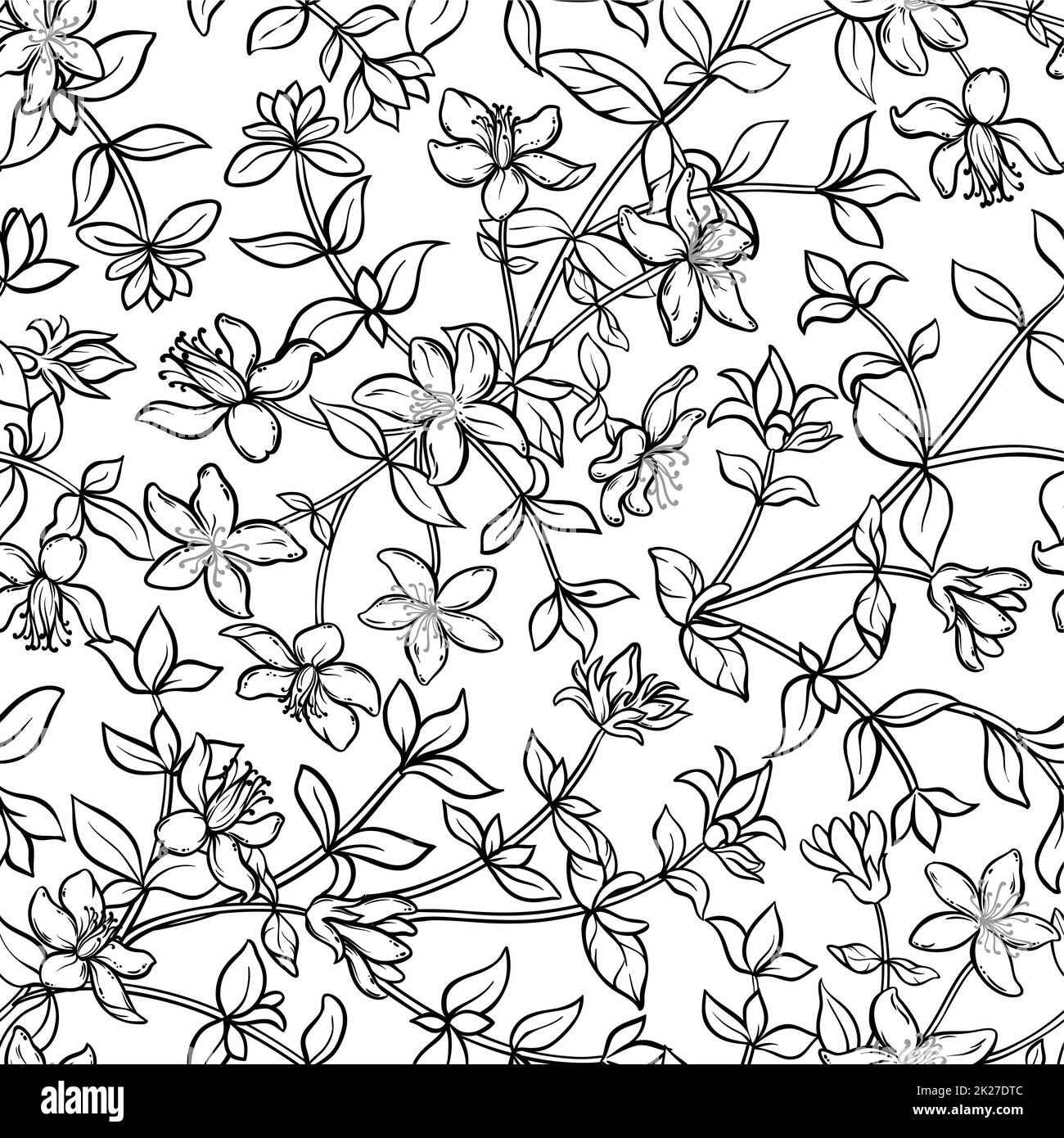 Vector pattern seamless background Black and White Stock Photos ...