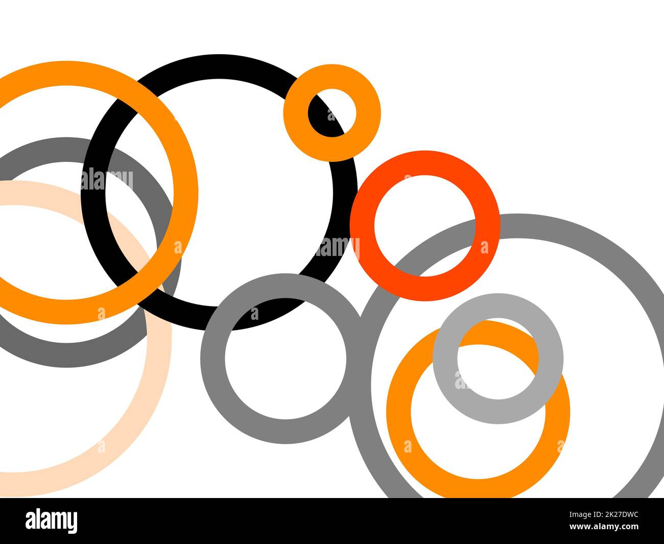 Abstract grey orange circles with white background Stock Photo - Alamy