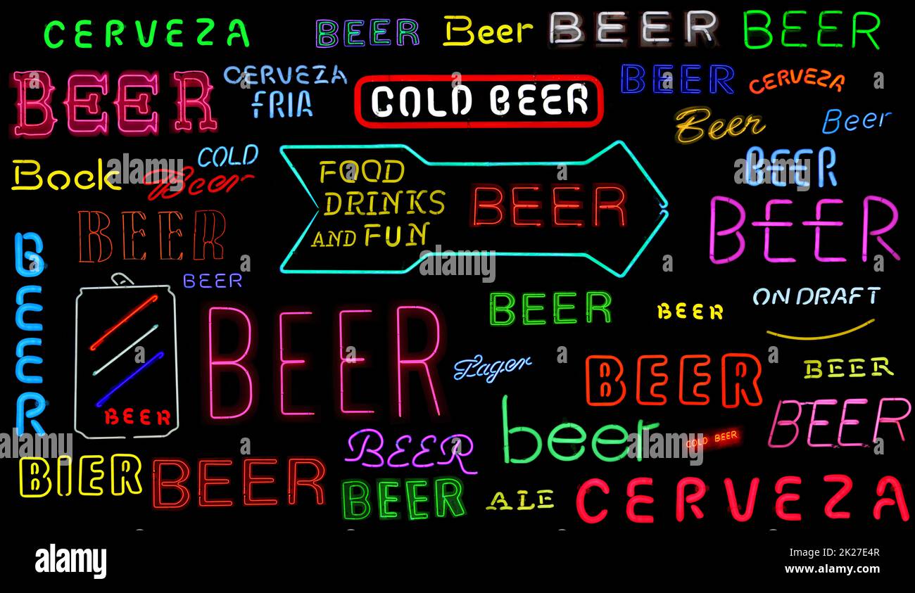 Beer can letters hi-res stock photography and images - Alamy