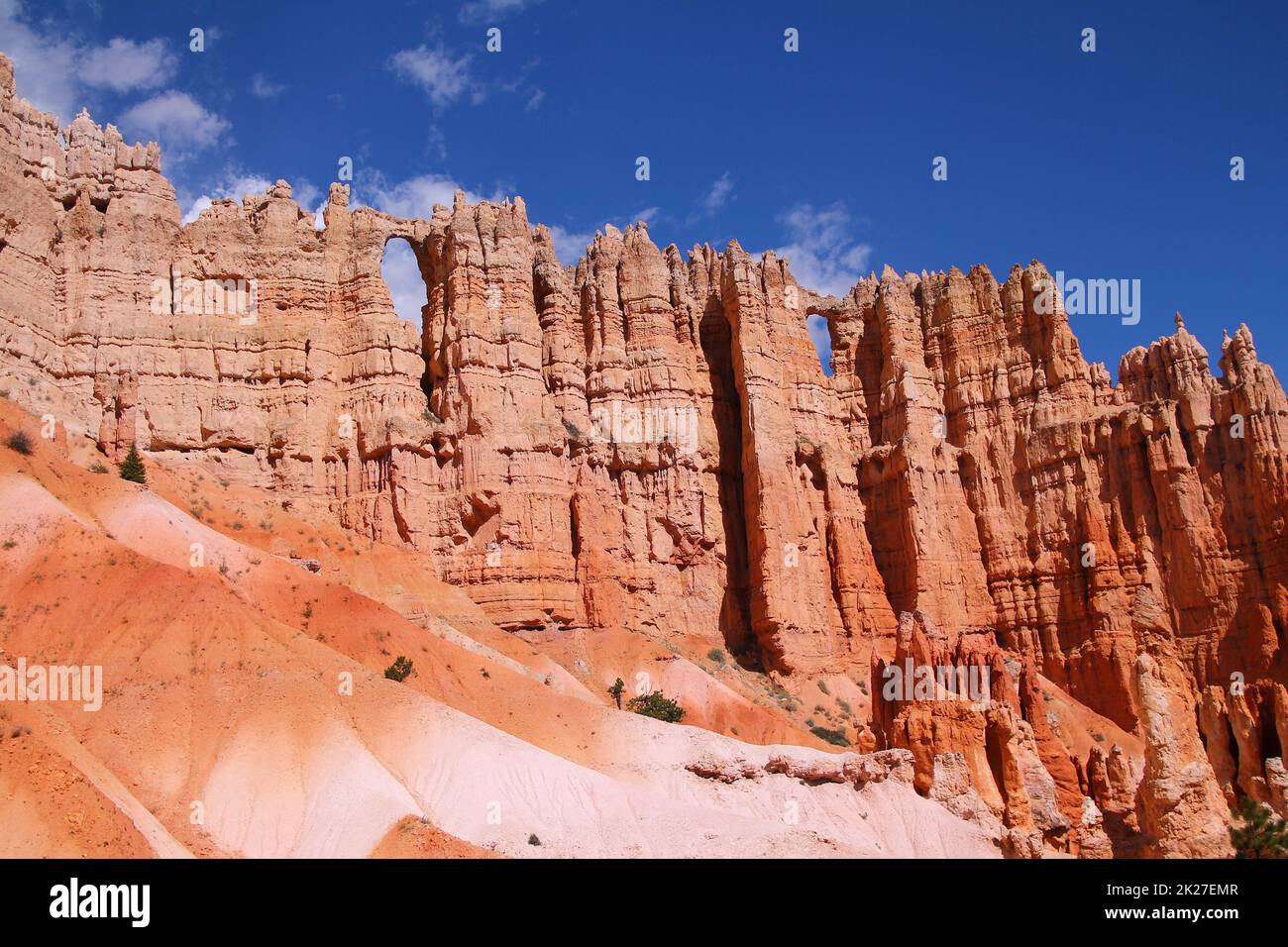 Two triangular windows naturally designed by the red rock hoodoos of ...