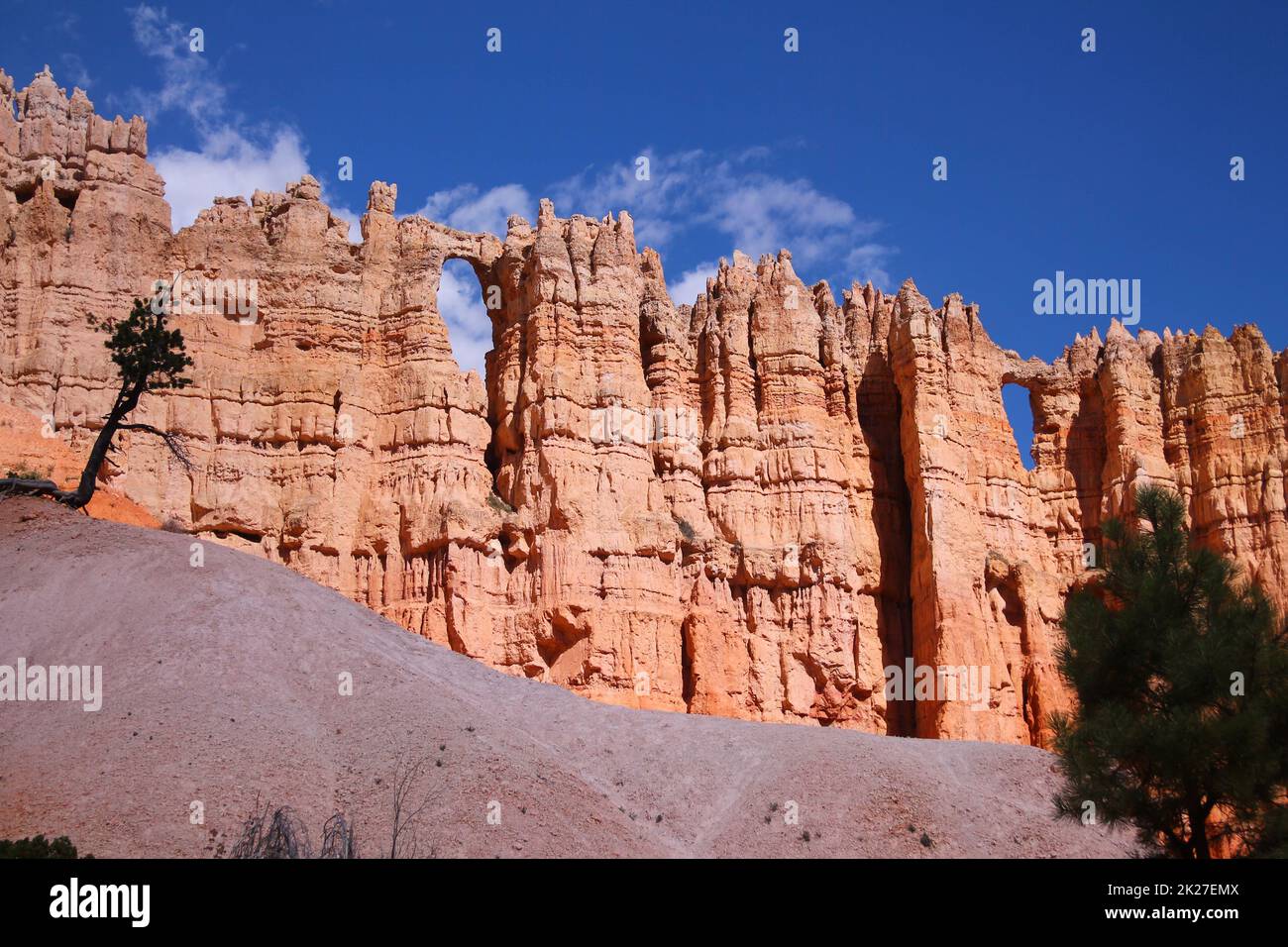 Two triangular windows naturally designed by the red rock hoodoos of ...