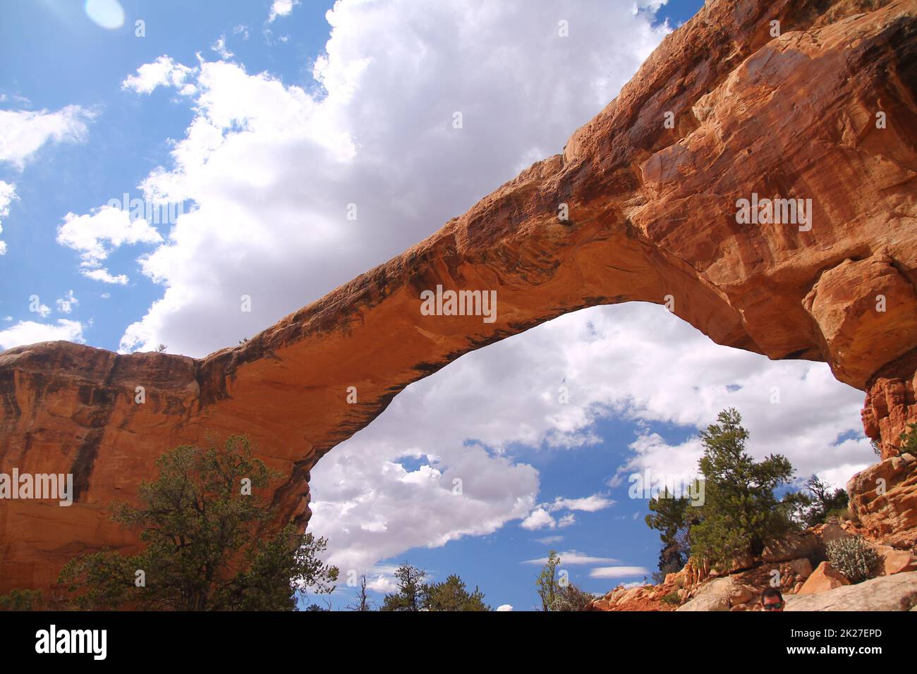 A close up of a red rock bridge in the Natural Bridges National Monument Stock Photo - Alamy