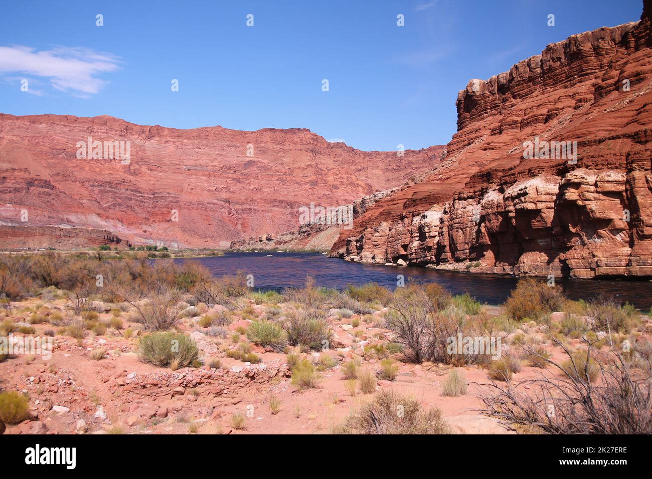 The power and the colors of the water flowing in the Colorado river in ...