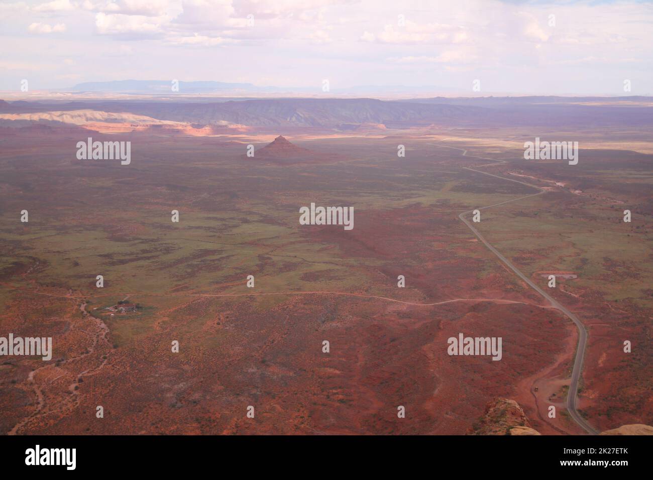 The view of the red lands from the top of the Moki Dugway Stock Photo ...
