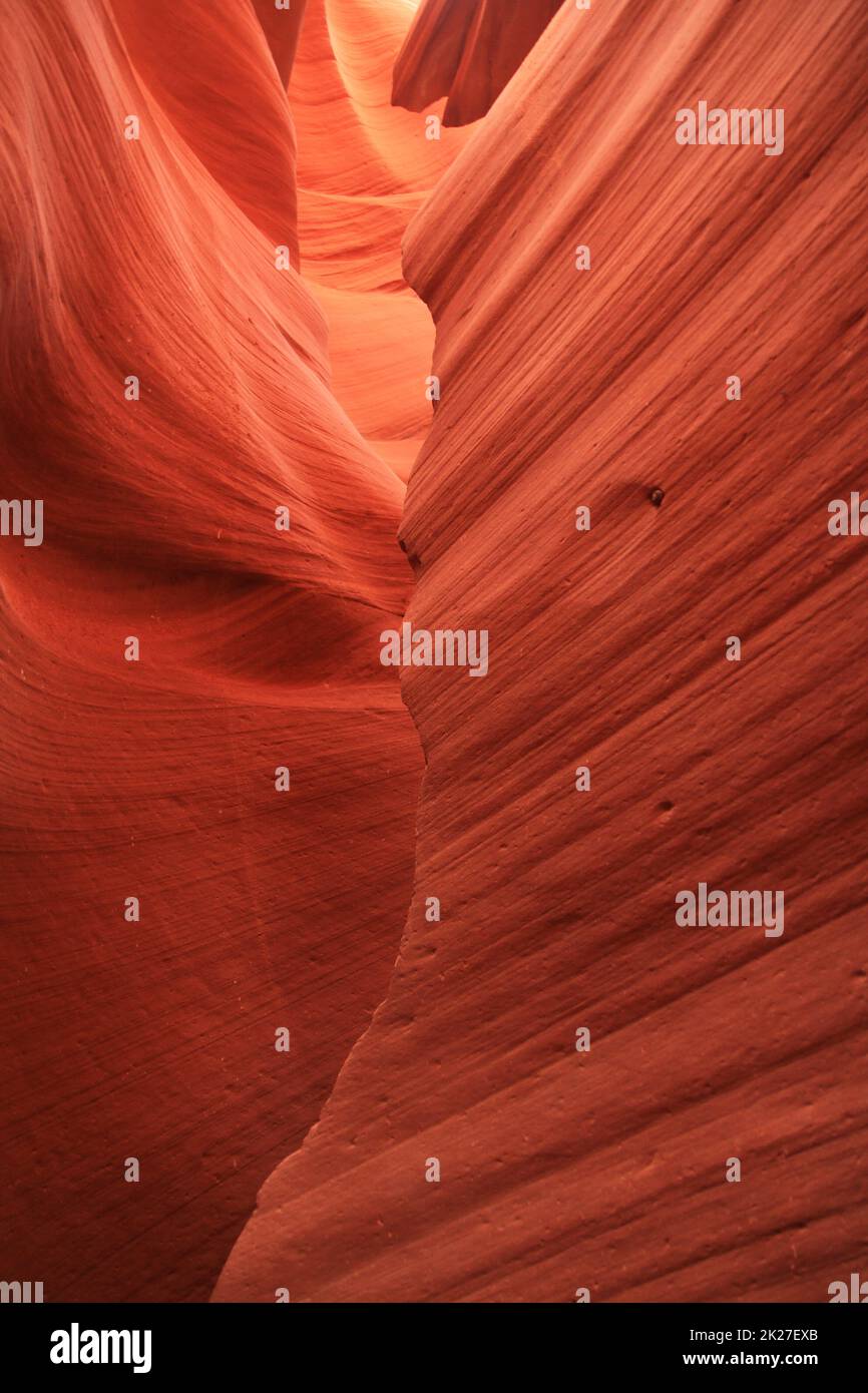 The lines of the rocks below the shades of the Antelope Canyon Stock ...