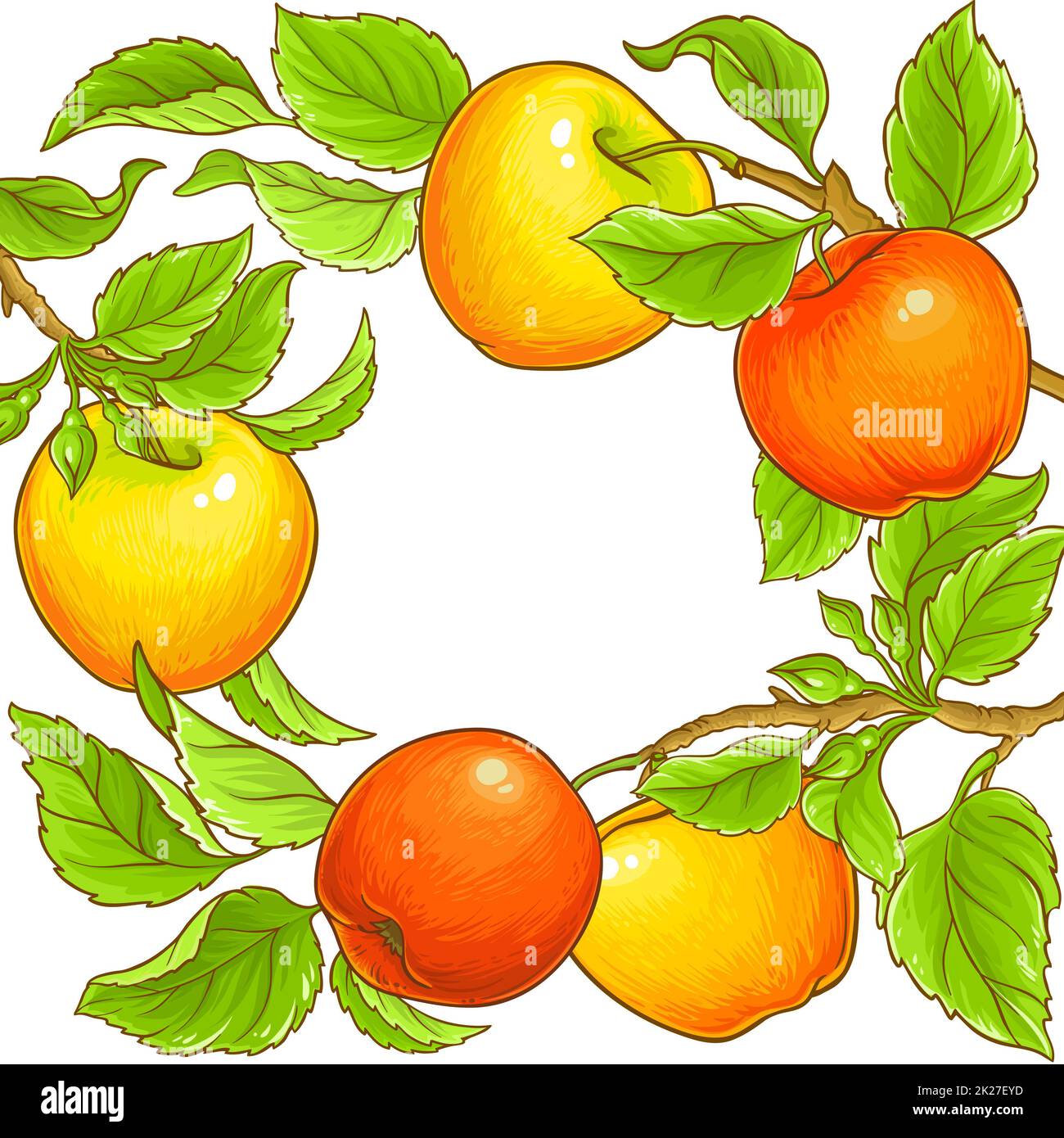 apple vector frame Stock Photo - Alamy