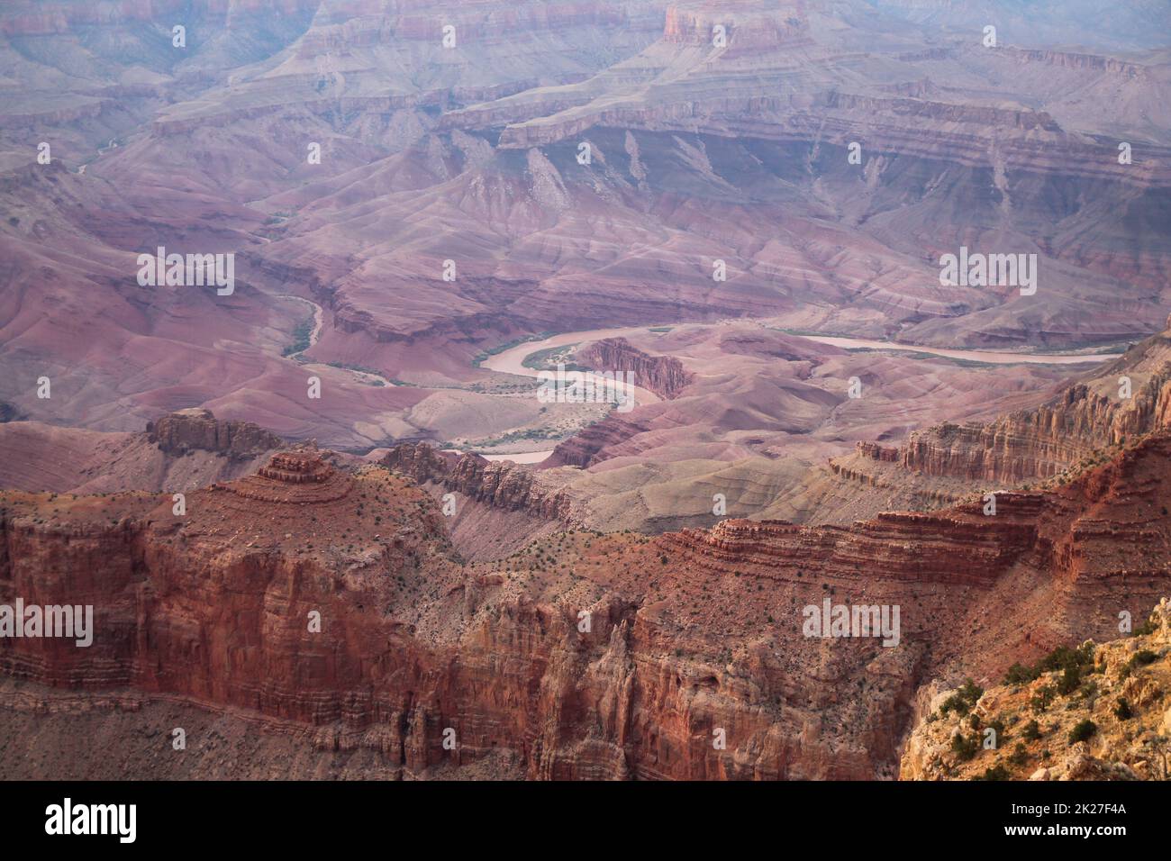 The snake formed by the Colorado river in the Grand Canyon National ...