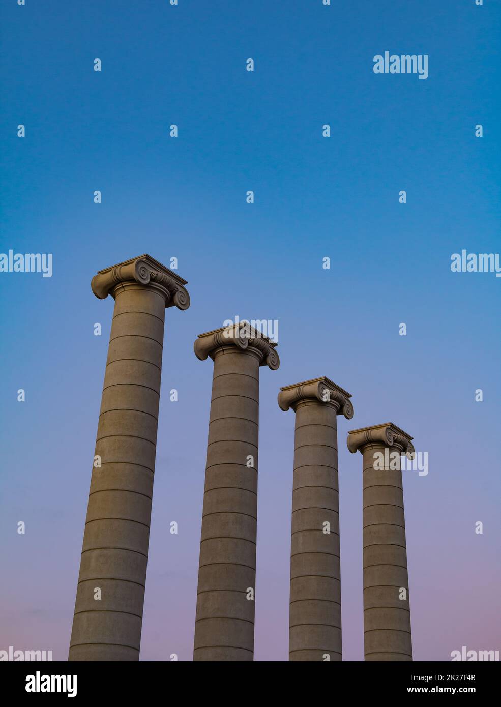 Magic Fountain Columns Stock Photo - Alamy