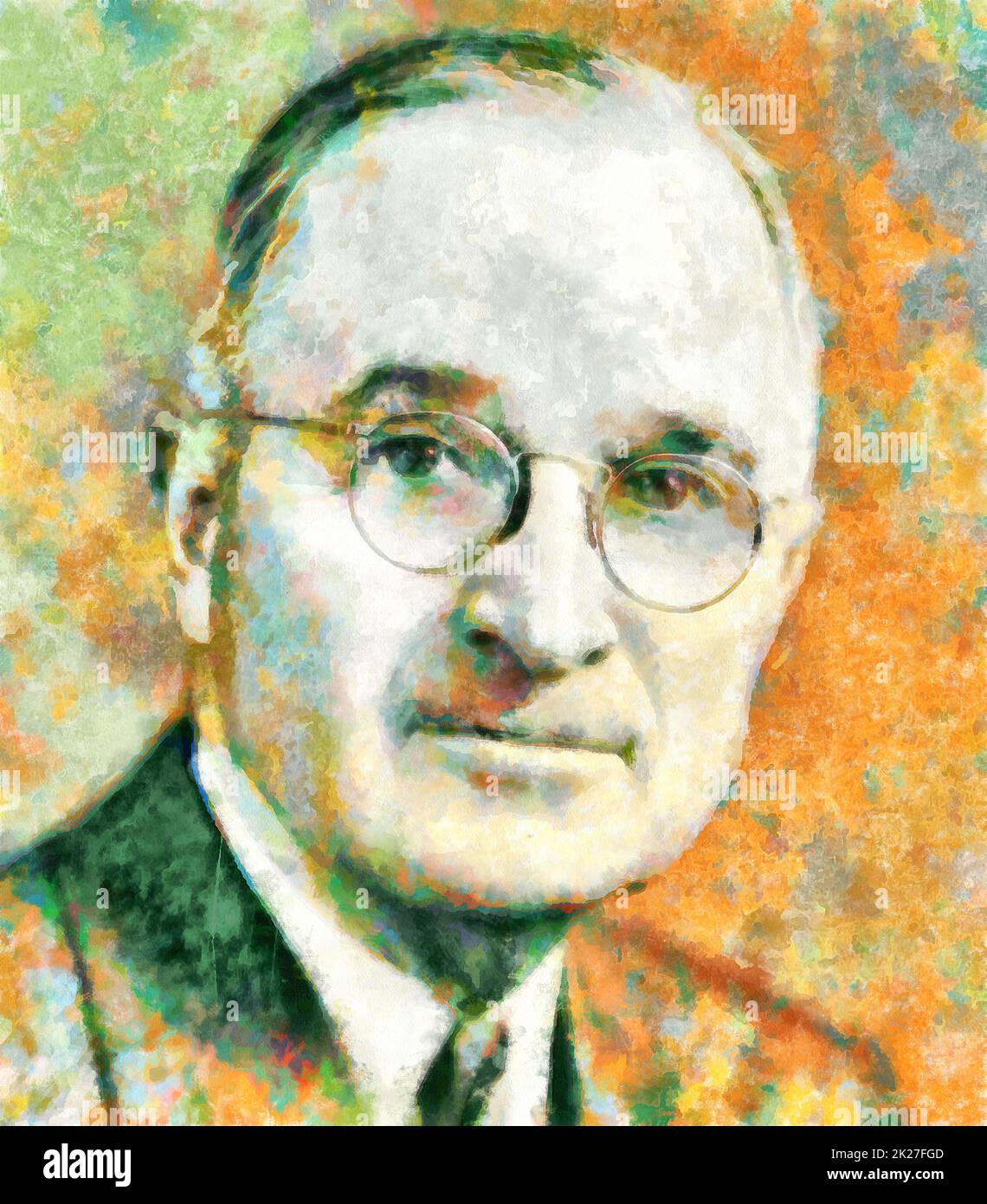 Harry s truman painting hi-res stock photography and images - Alamy