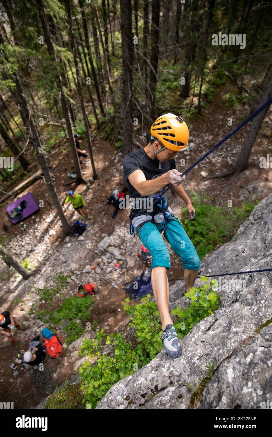 Man in climbing gear hi-res stock photography and images - Alamy