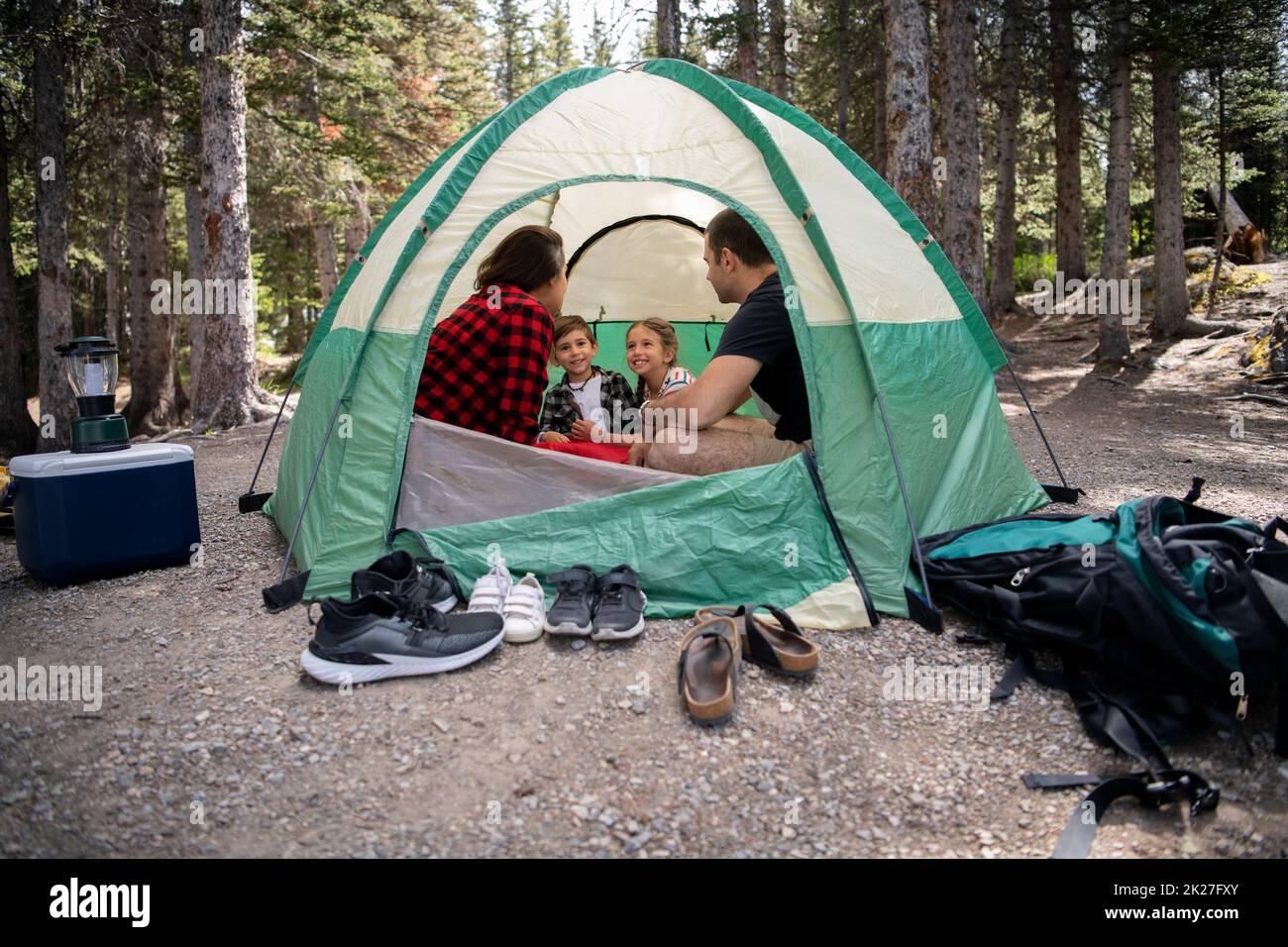 Inside tent family tent hi-res stock photography and images - Alamy