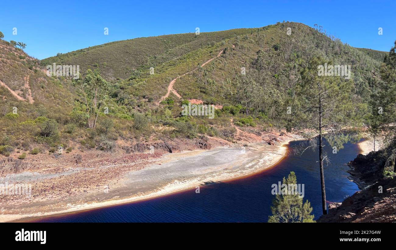 Riverbed of the Riotinto river in the mining area of Huelva Stock Photo ...