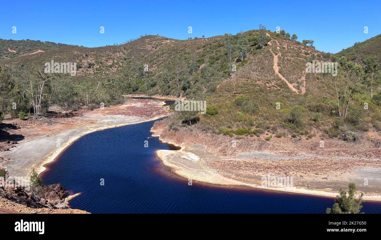 Riverbed of the Riotinto river in the mining area of Huelva Stock Photo ...