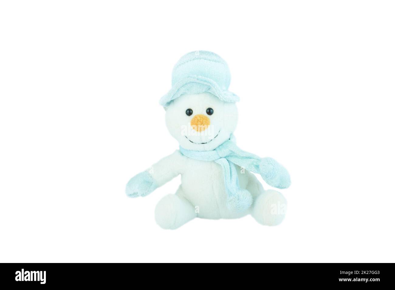 Blue snowman. Plush toy in the shape of vegetable. Isolated on white ...