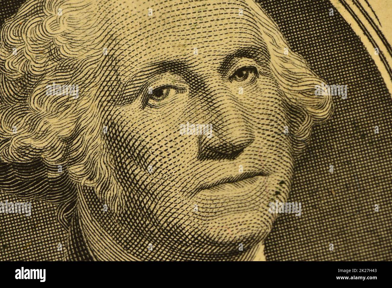George Washington portrait on a one dollar bill Stock Photo - Alamy