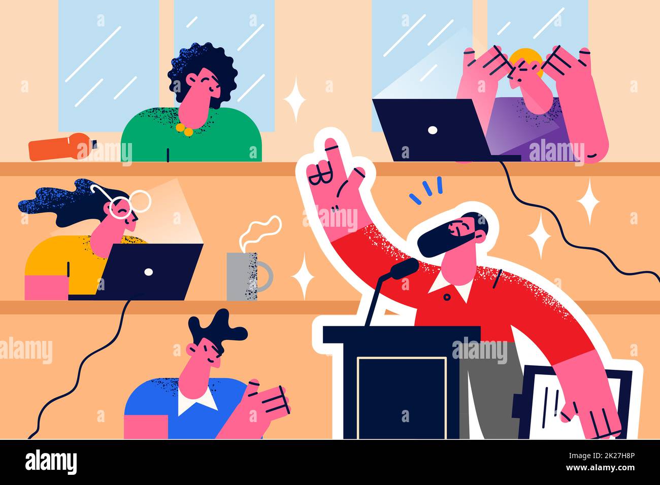 Young professor illustration vector hi-res stock photography and images ...