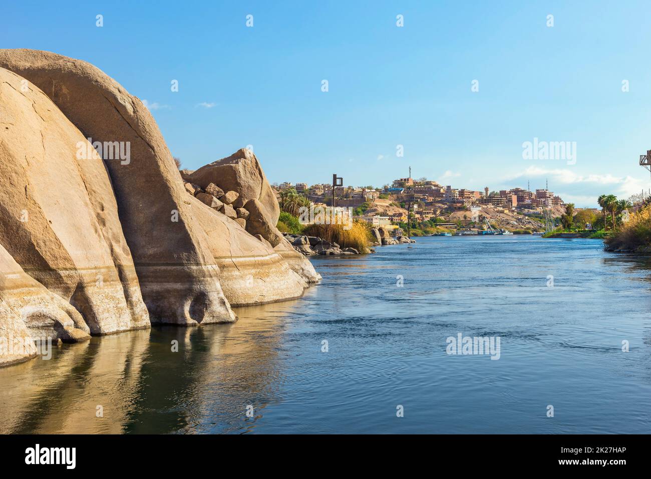 Rocks on Nile Stock Photo - Alamy