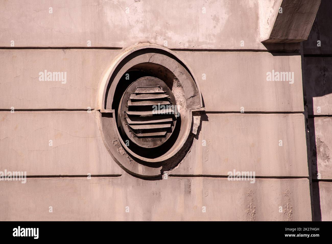 Oval rusty window with metal shaft Stock Photo - Alamy