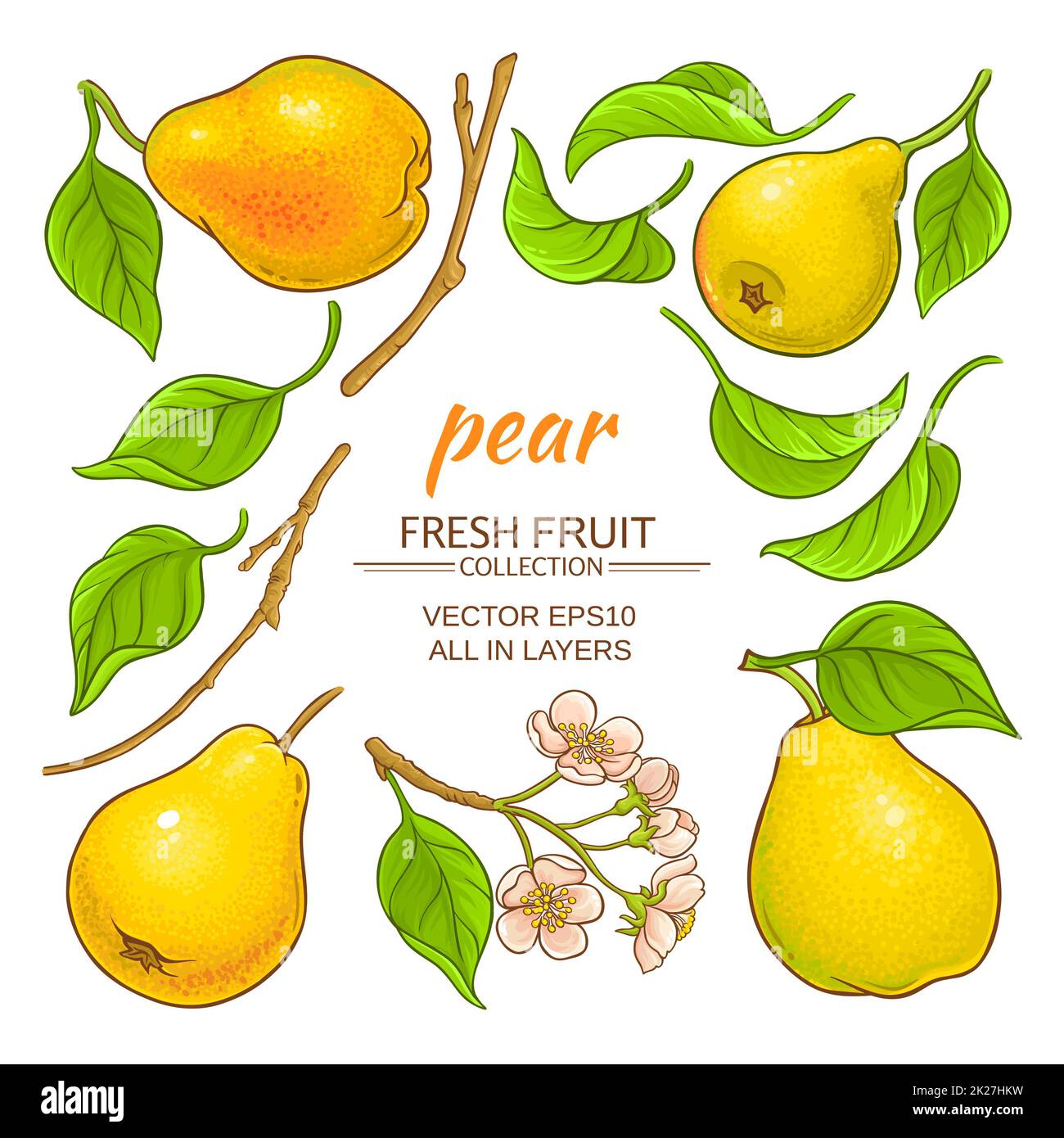 Autumn harvest elements set Cut Out Stock Images & Pictures - Alamy