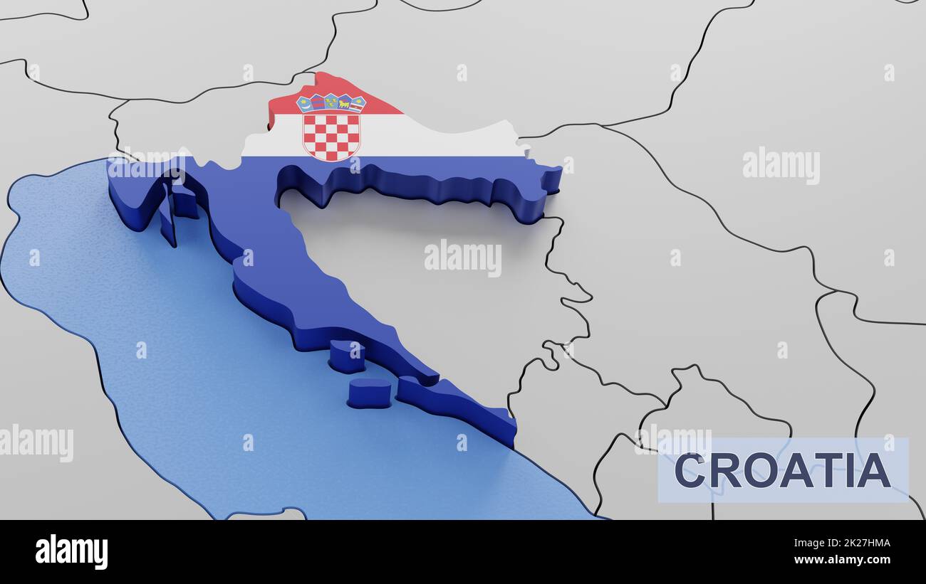 Outline map country croatia hi-res stock photography and images - Alamy