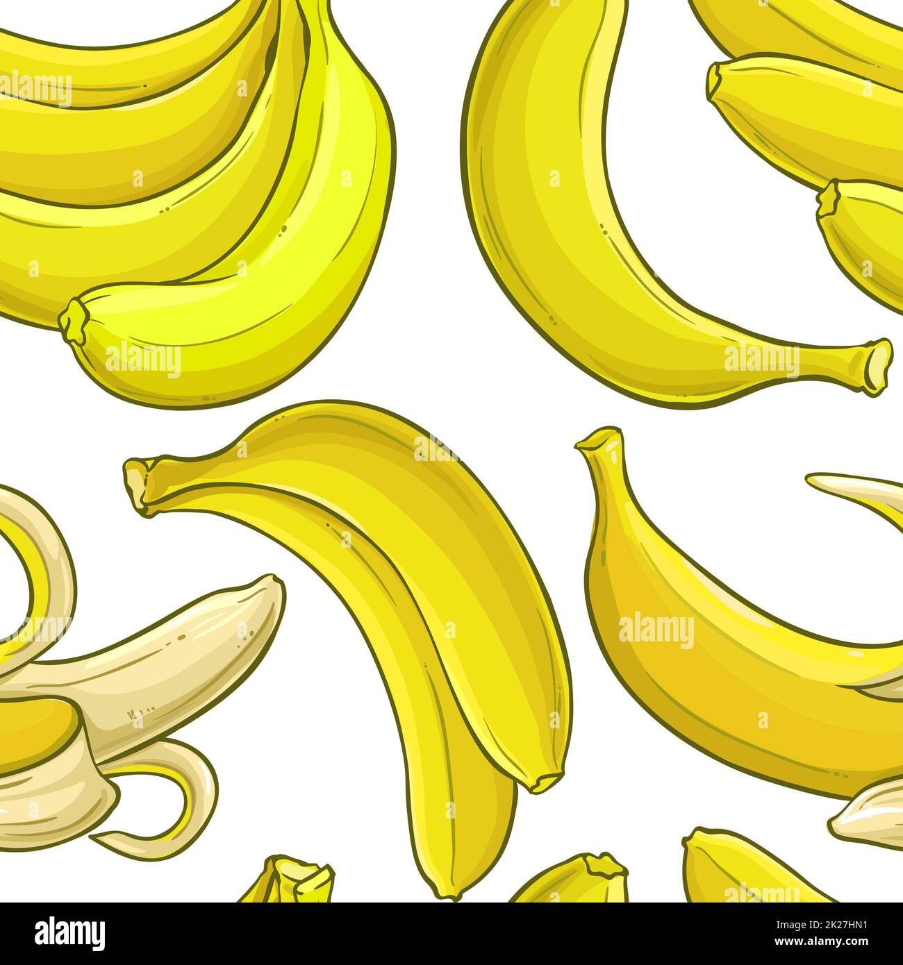 banana vector pattern Stock Photo - Alamy