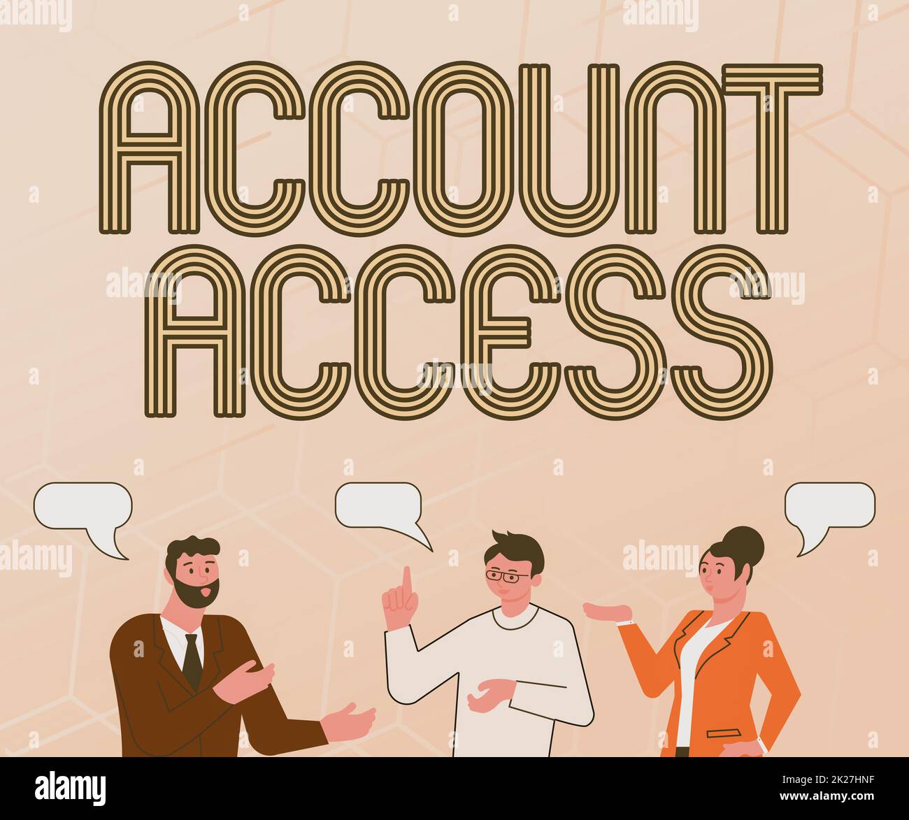 Handwriting text Account Access. Word for full privilege for the owners ...