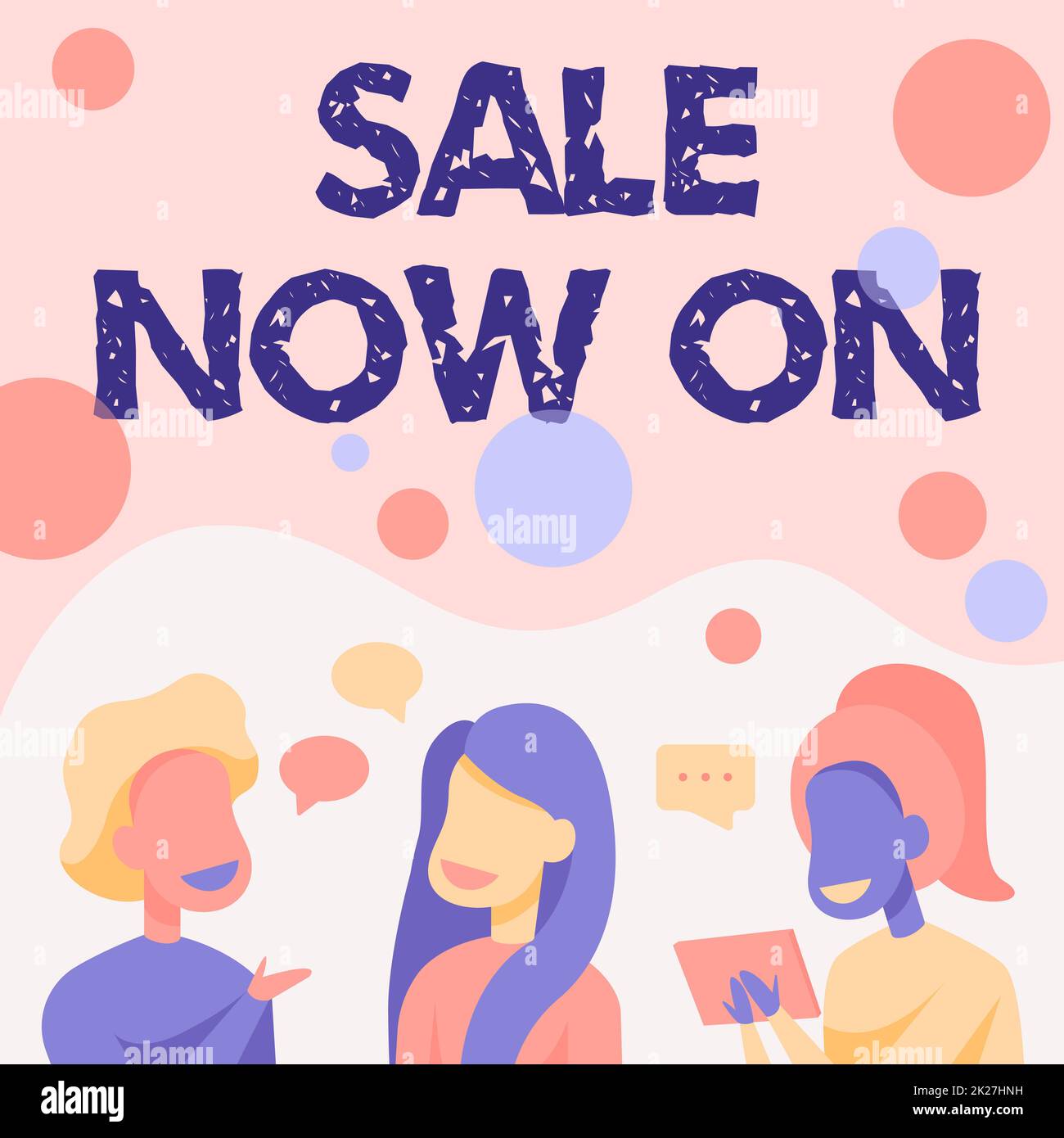 Hand writing sign Sale Now On. Concept meaning Discounts and ...