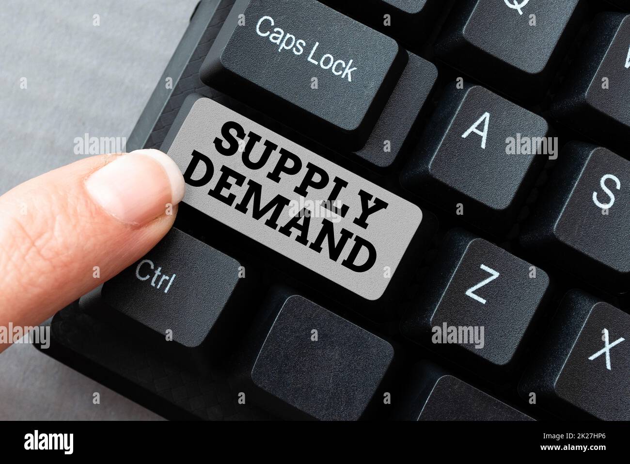 Handwriting text Supply Demand. Word Written on Relationship between ...