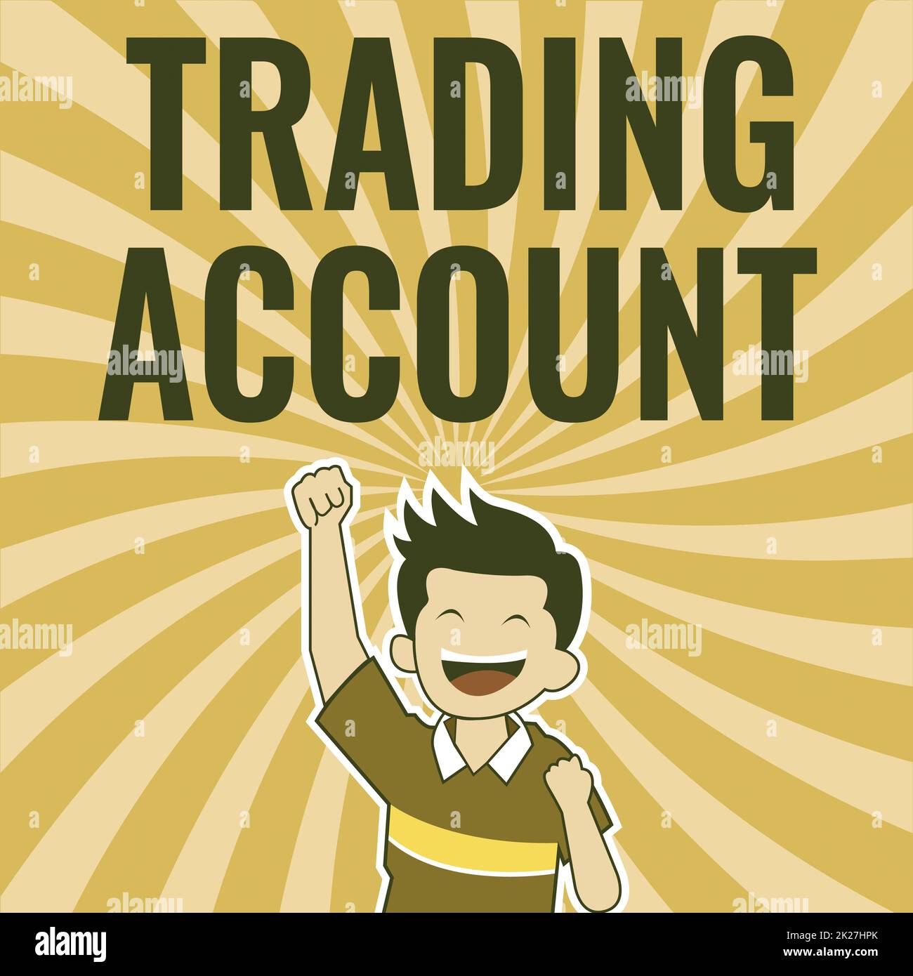 Hand writing sign Trading Account. Business idea investment account ...