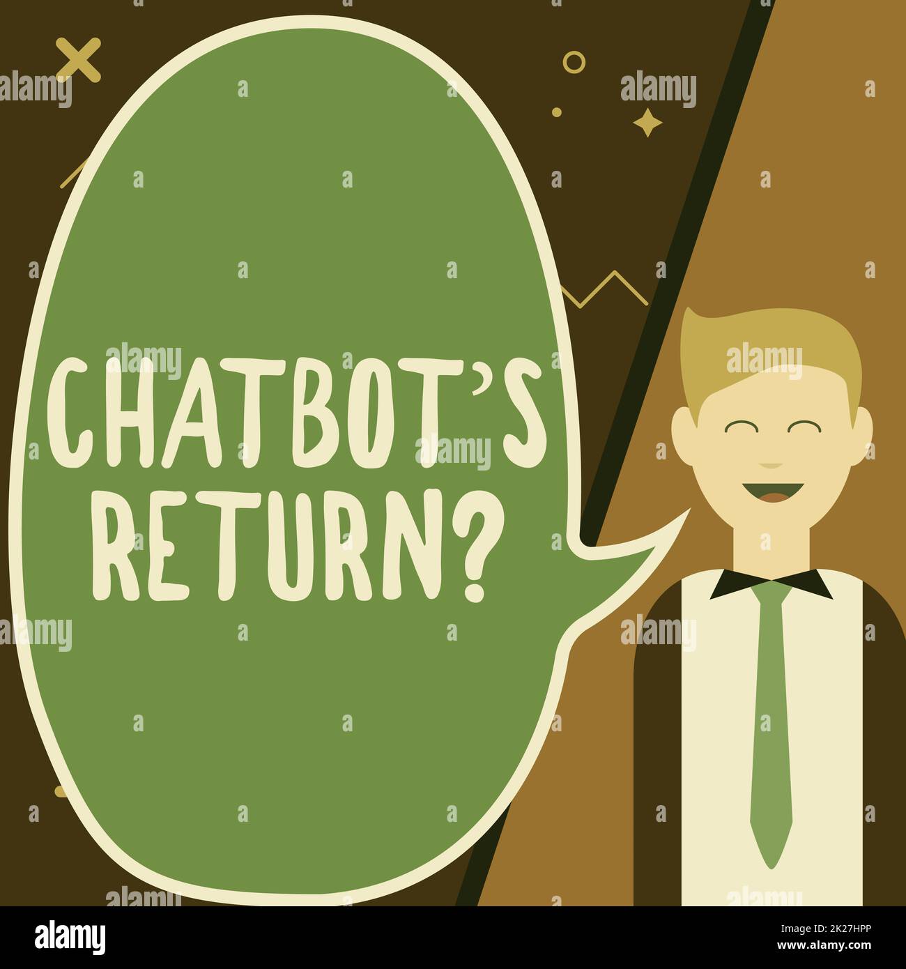Text caption presenting Chatbot s is Return Question. Business showcase ... Text caption presenting Chatbot s is Return Question. Business showcase ...