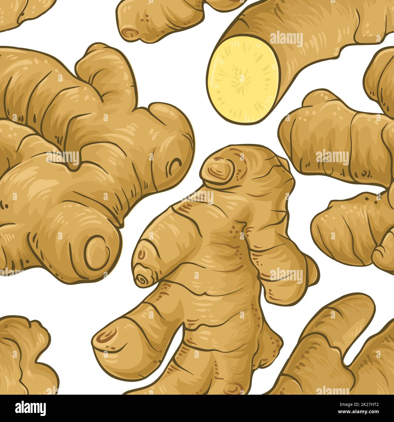 ginger vector pattern Stock Photo - Alamy