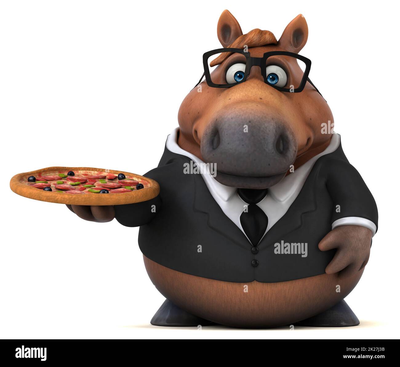 Fun horse - 3D Illustration Stock Photo - Alamy