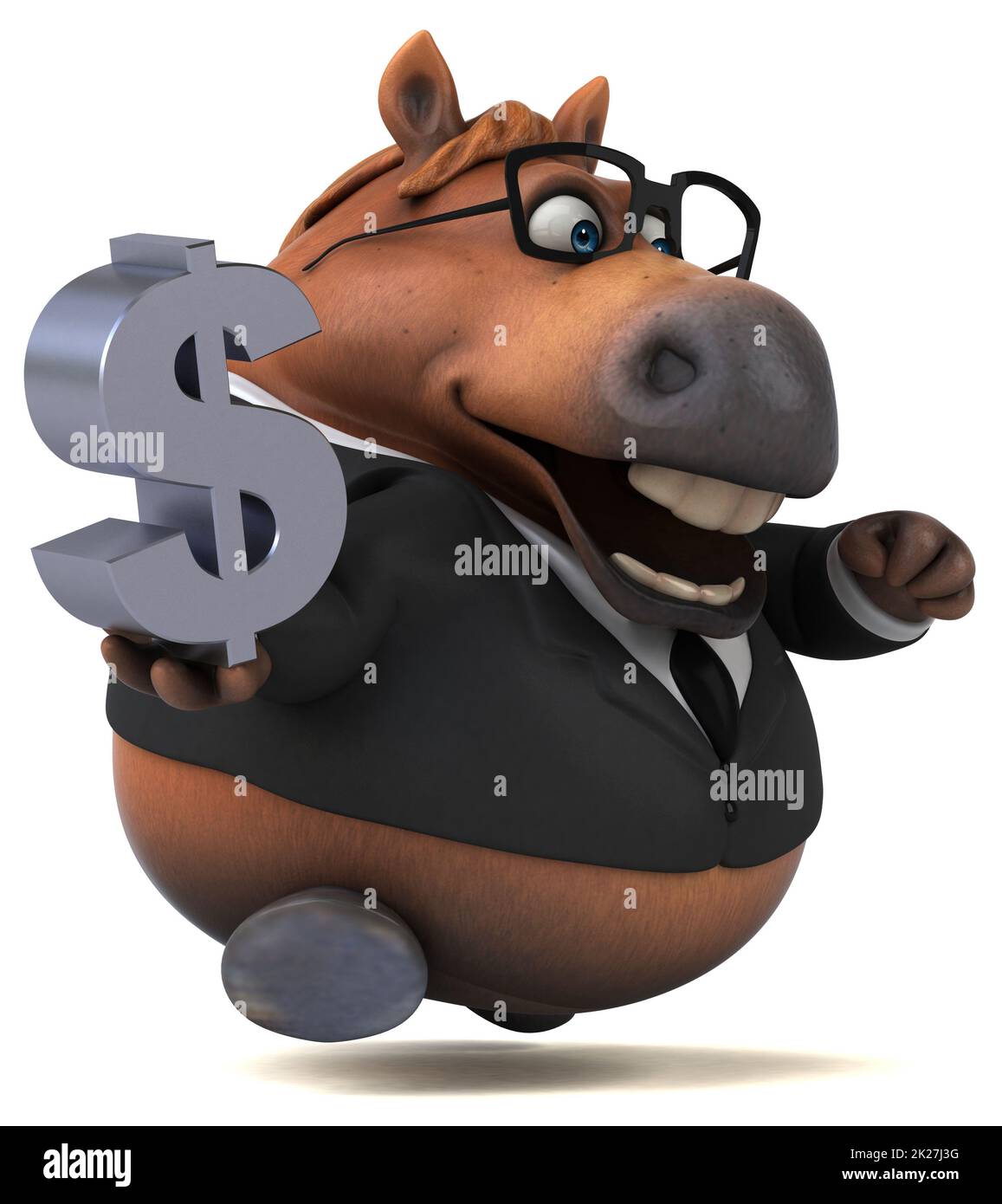 Fun horse - 3D Illustration Stock Photo - Alamy