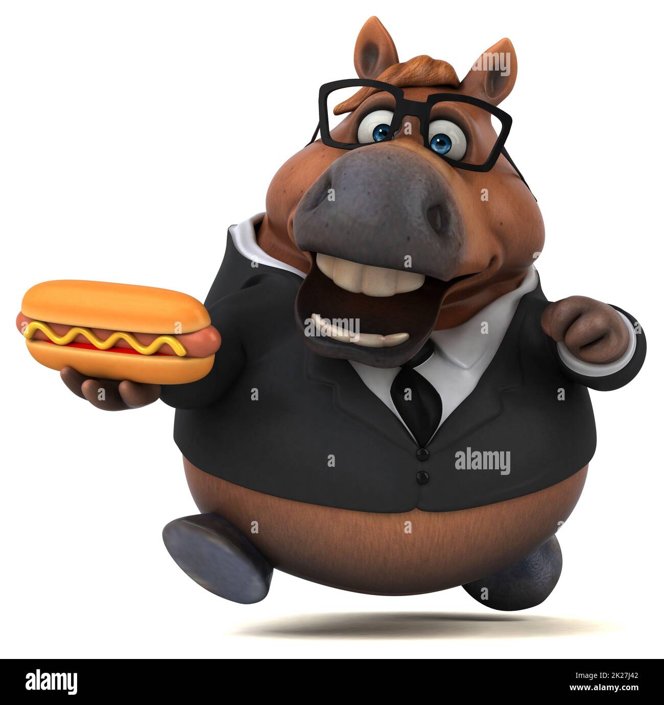 Fun horse - 3D Illustration Stock Photo - Alamy