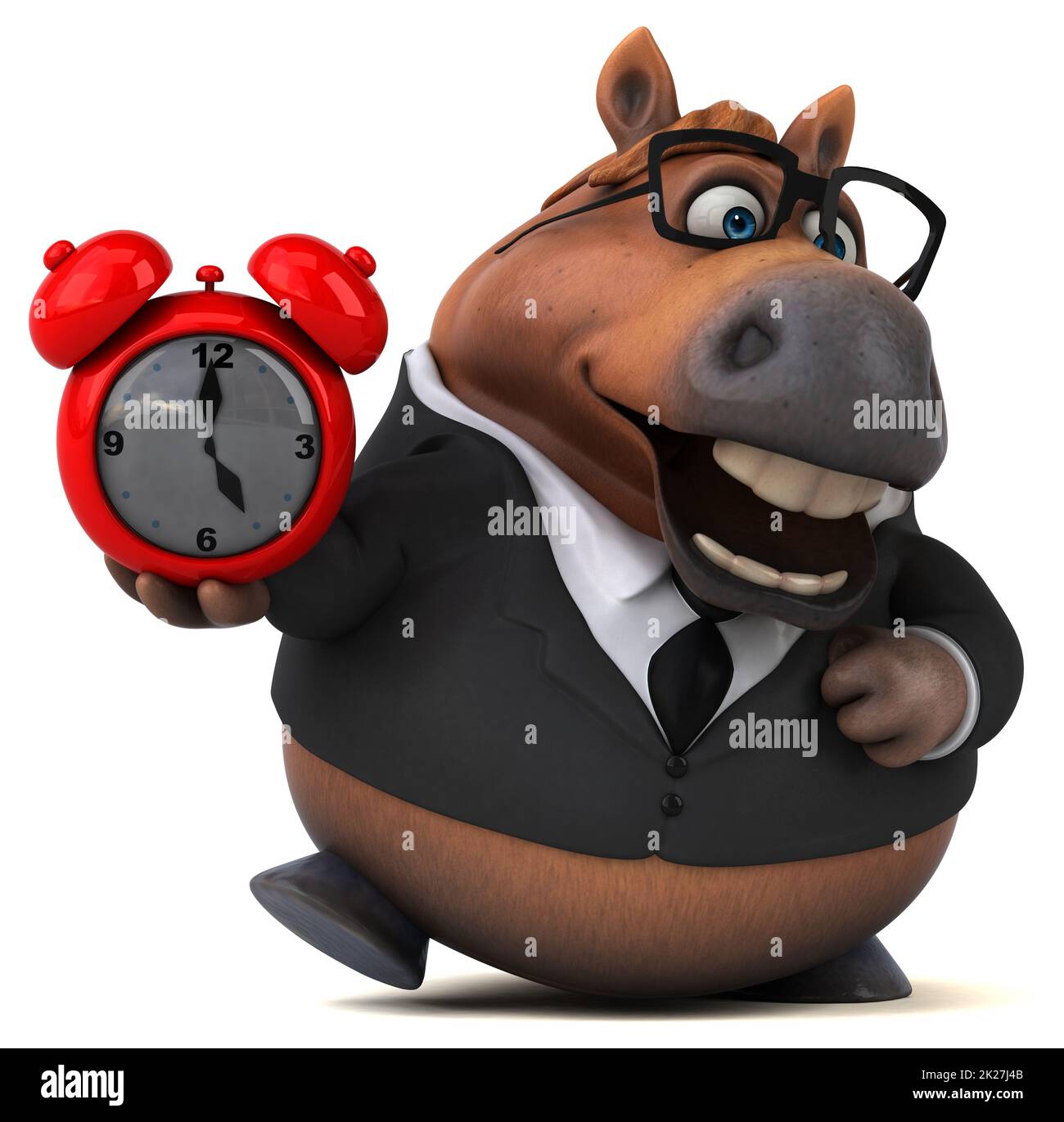 Fun horse - 3D Illustration Stock Photo - Alamy