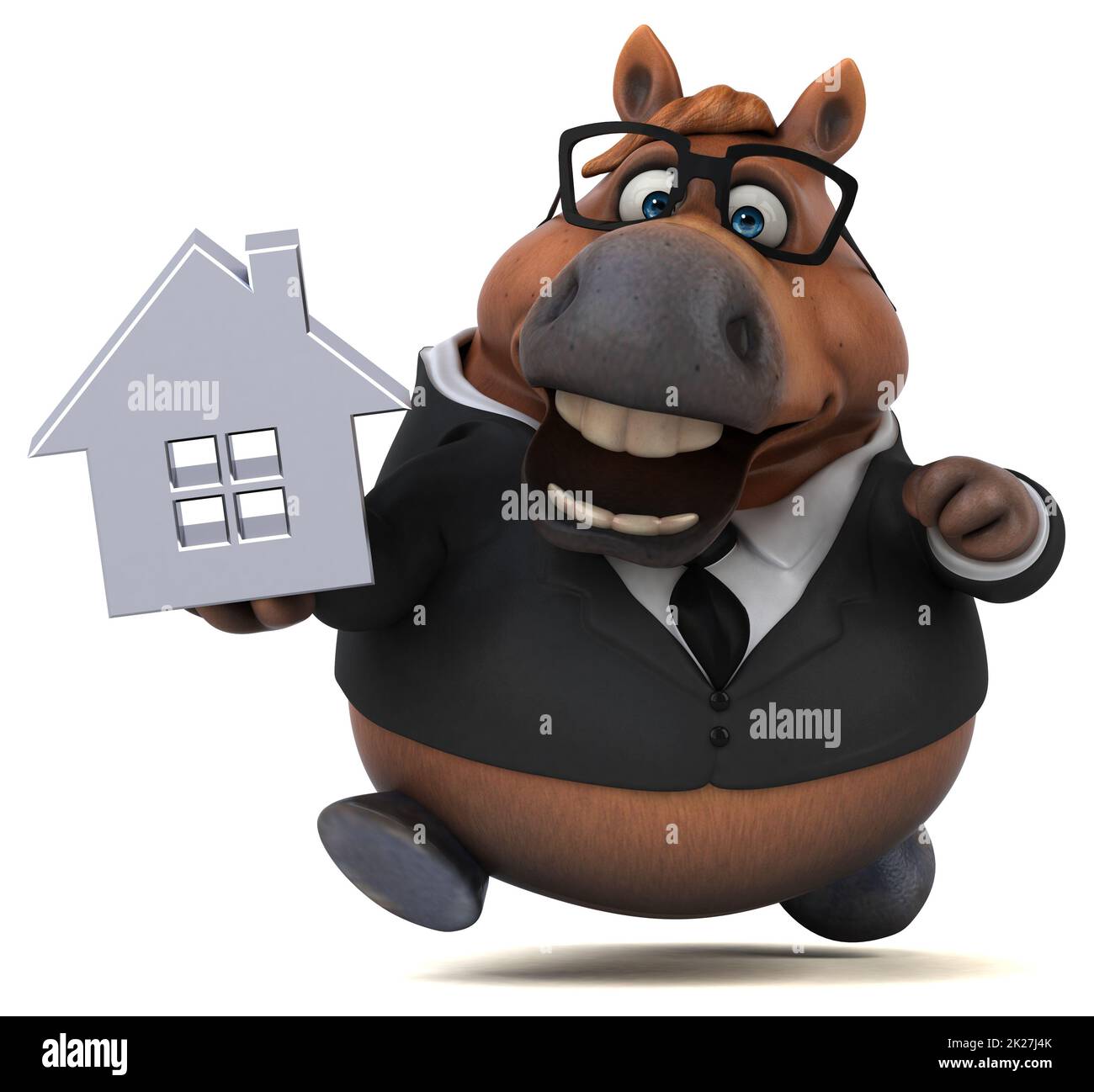 Fun horse - 3D Illustration Stock Photo - Alamy