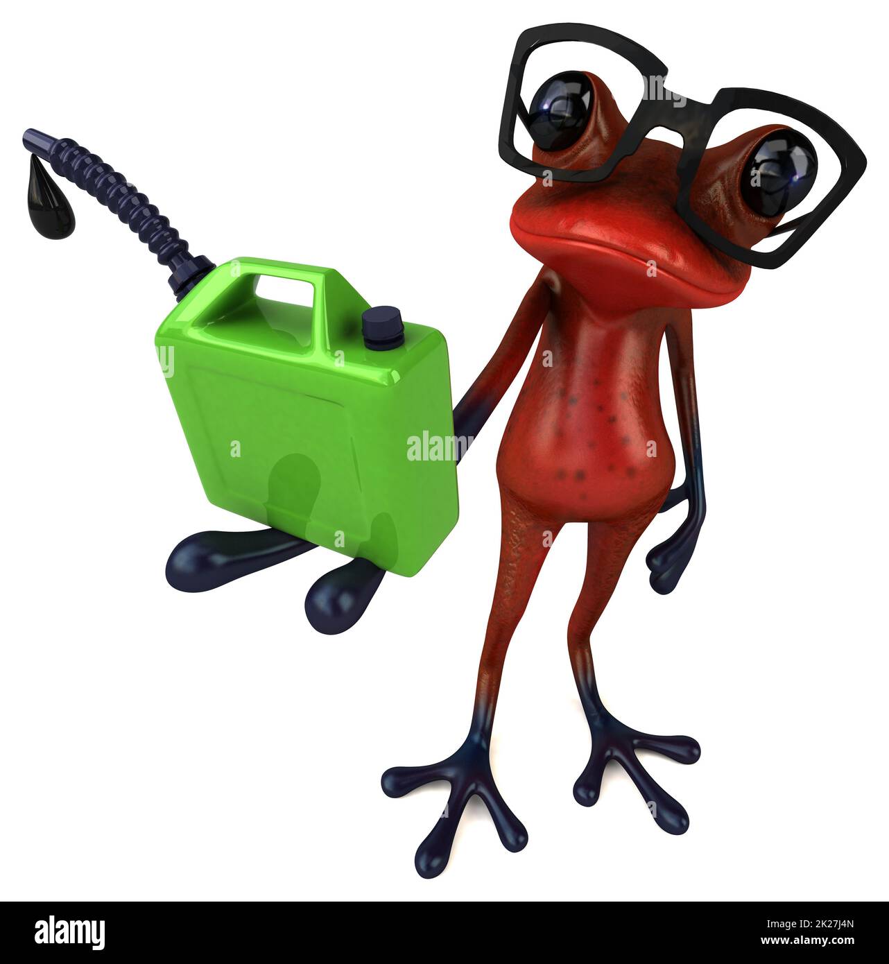 Fun red frog - 3D Illustration Stock Photo - Alamy