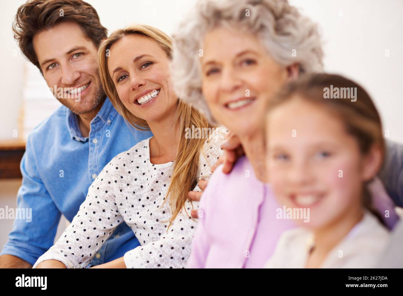 Were always smiling. Portrait of a cheerful multi generational family ...